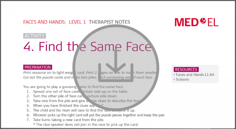 Rehabilitation Lesson Kit #8: Faces - MED-EL Professionals Blog